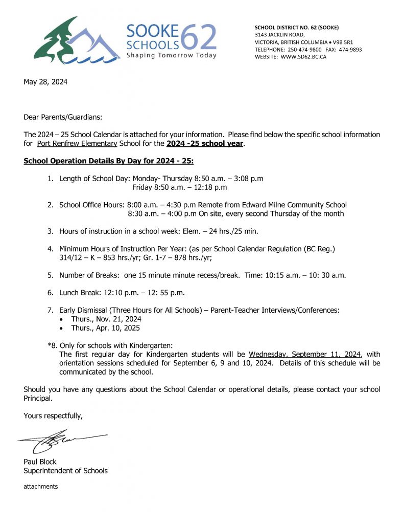 Port Renfrew | Elementary School